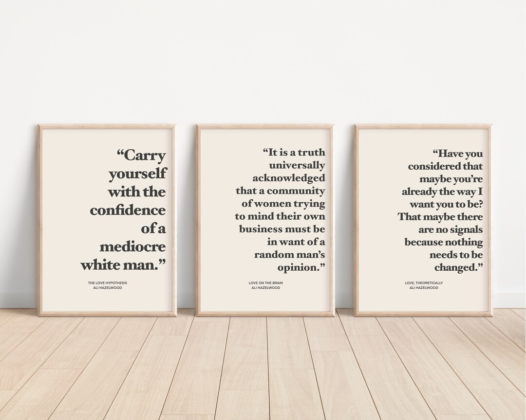 Set of 3 Prints, Instant Wall Decor, Bookish Poster, Gifts for Readers ...