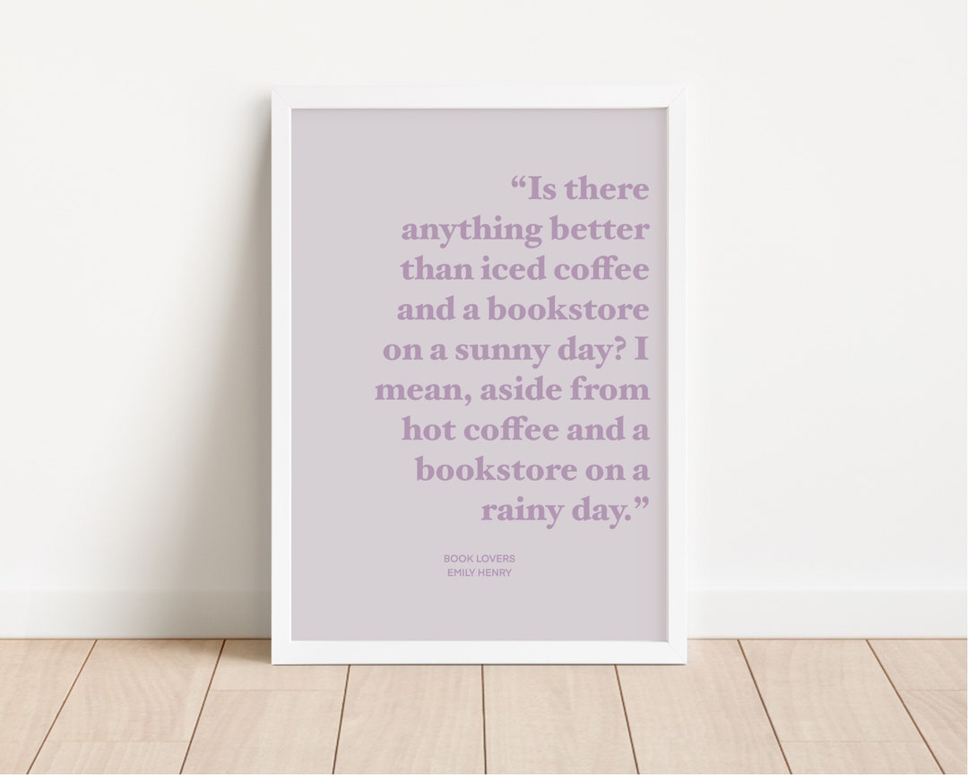 Bookish Poster, Book Lovers Wall Decor, Printable Wall Art, Gifts for ...
