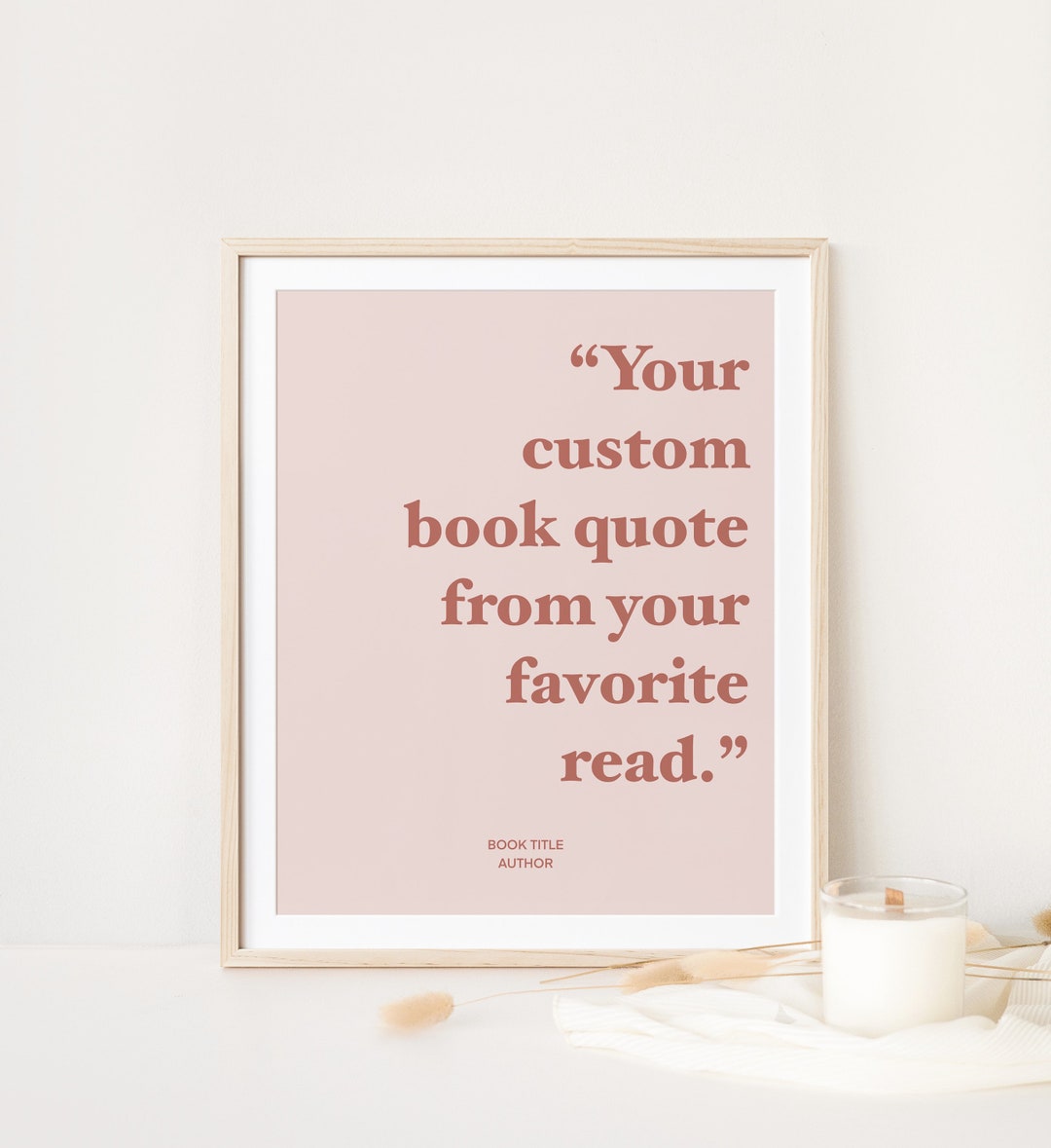 Custom Book Quote Poster, Printable Bookish Word Art, Gifts for Readers ...