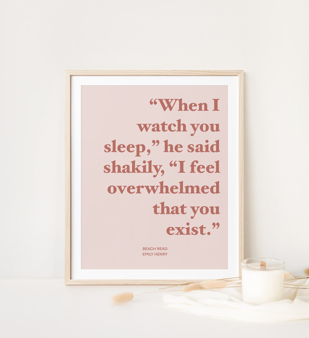 Booktok Poster, Minimalist Quote Art, Beach Read Emily Henry Quote ...
