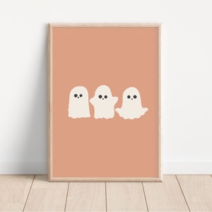 Happy Halloween Home Decor, Seasonal Digital Wall Art, Spooky Ghost ...