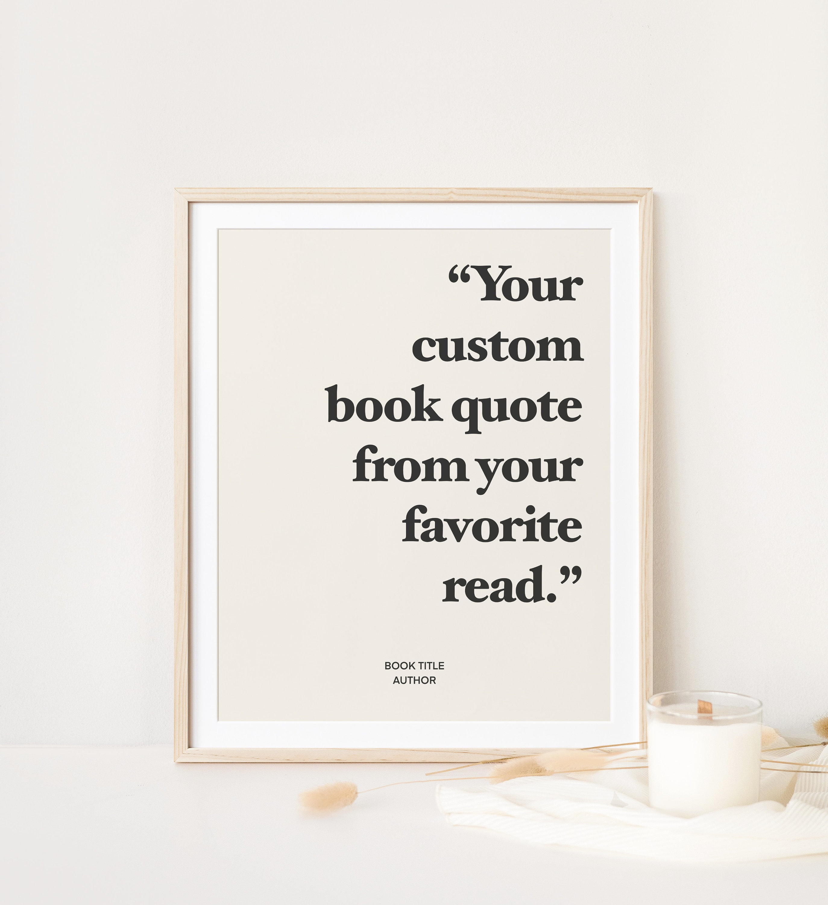Custom Book Quote Poster Printable Bookish Word Art Gifts - Etsy