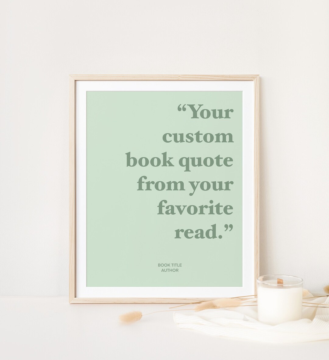Custom Book Quote Poster, Printable Bookish Word Art, Gifts for Readers ...
