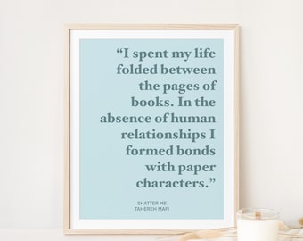 Shatter Me Aesthetic Poster - Etsy