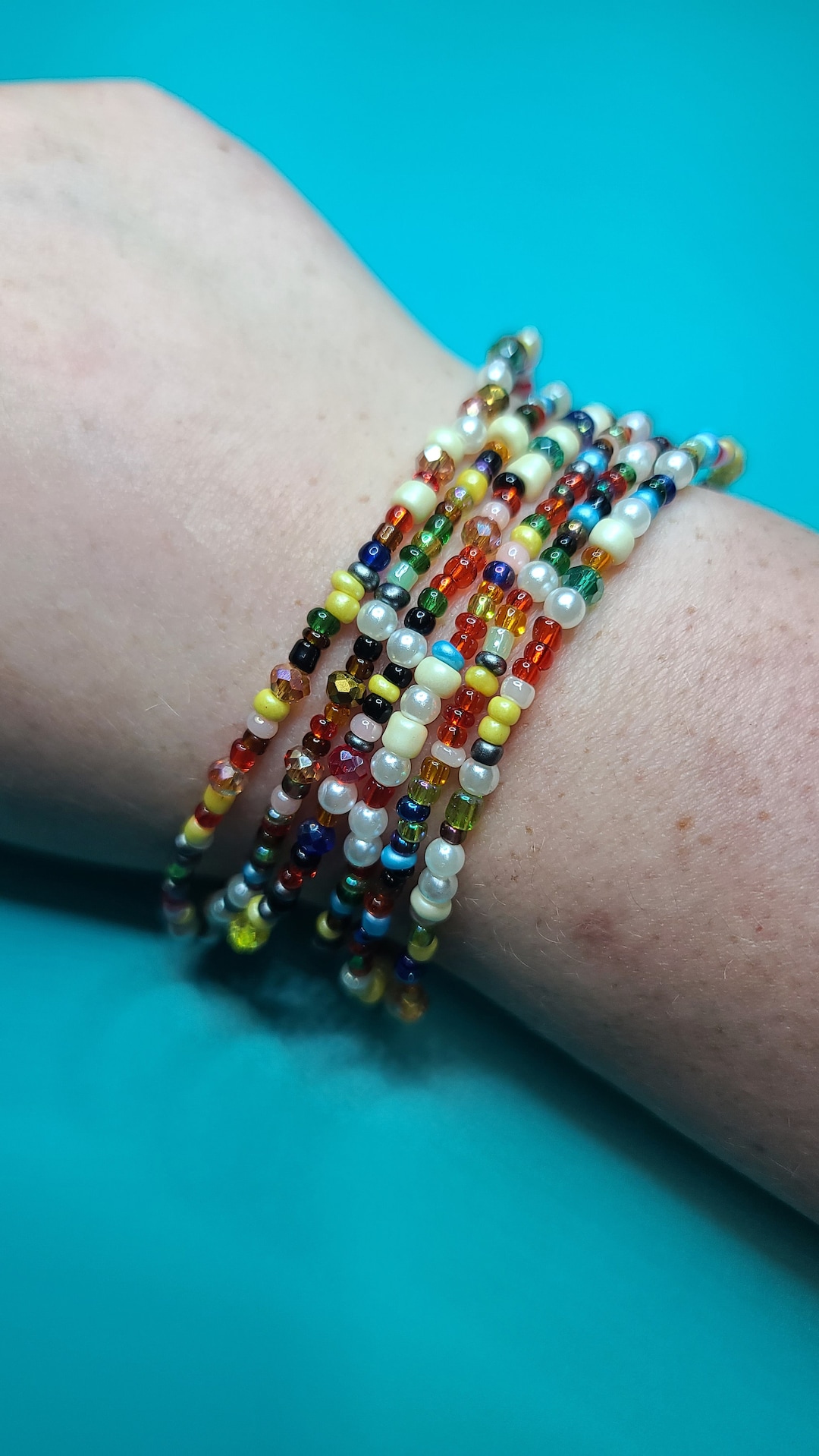 Crazy Caterpillar Multi-wrap Mini Seed Bead Necklace Bracelet Anklet - Etsy