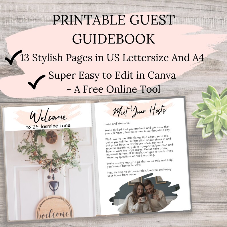 AIRBNB WELCOME BOOK Vrbo Template Photo Guest Book Feedback Forms ...