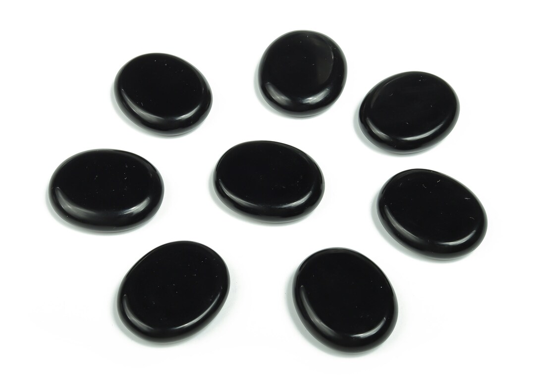Obsidian Flat Disk - Slab Natural Stone – Flat Stone - Worry Stone ...
