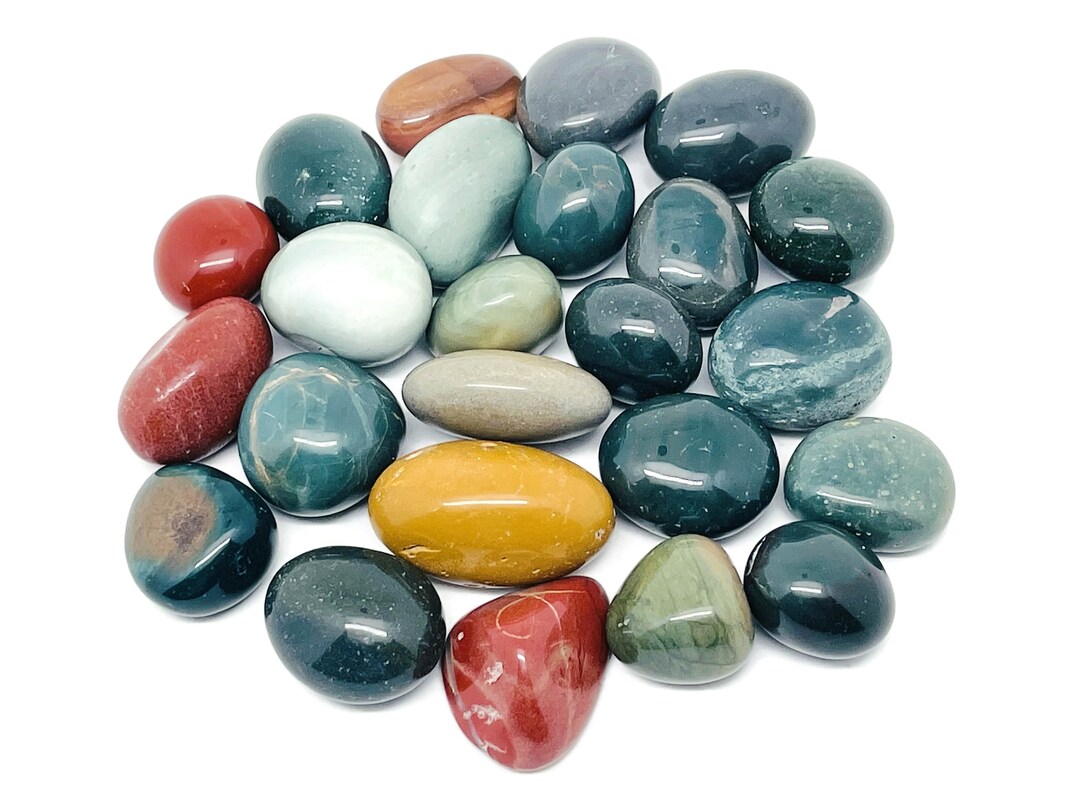Alxa Agate Tumbled Stone – Mongolian Obi Crystal – Tumbled Stone ...