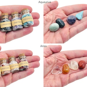 Zodiac Crystal Set - Zodiac Birthstone - Choose Crystal Chips and ...