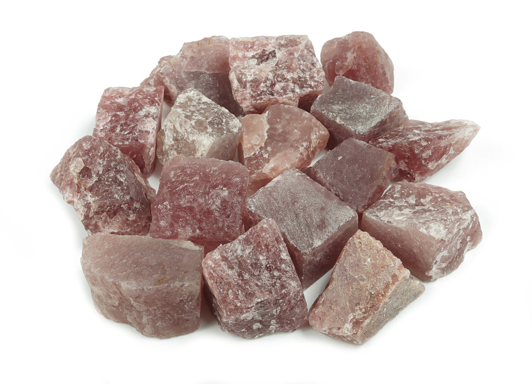 Raw Strawberry Quartz Stone – Rough Crystal Stone - Gemstone - Crystal ...