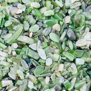Nephrite Jade Chips – Gemstone Chips – Crystal Semi Tumbled Chips ...