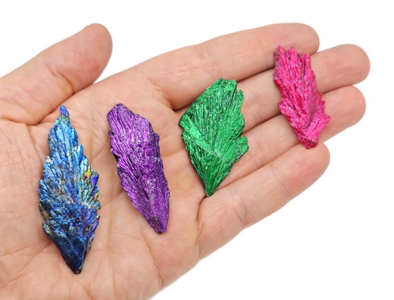 Aura Kyanite Fan - Choose Your Color Kyanite Fan Crystal – Gemstone ...