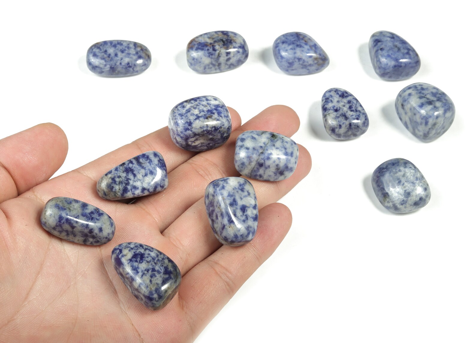 Blue Spot Jasper Tumbled Stone Blue Spot Jasper Gemstones | Etsy
