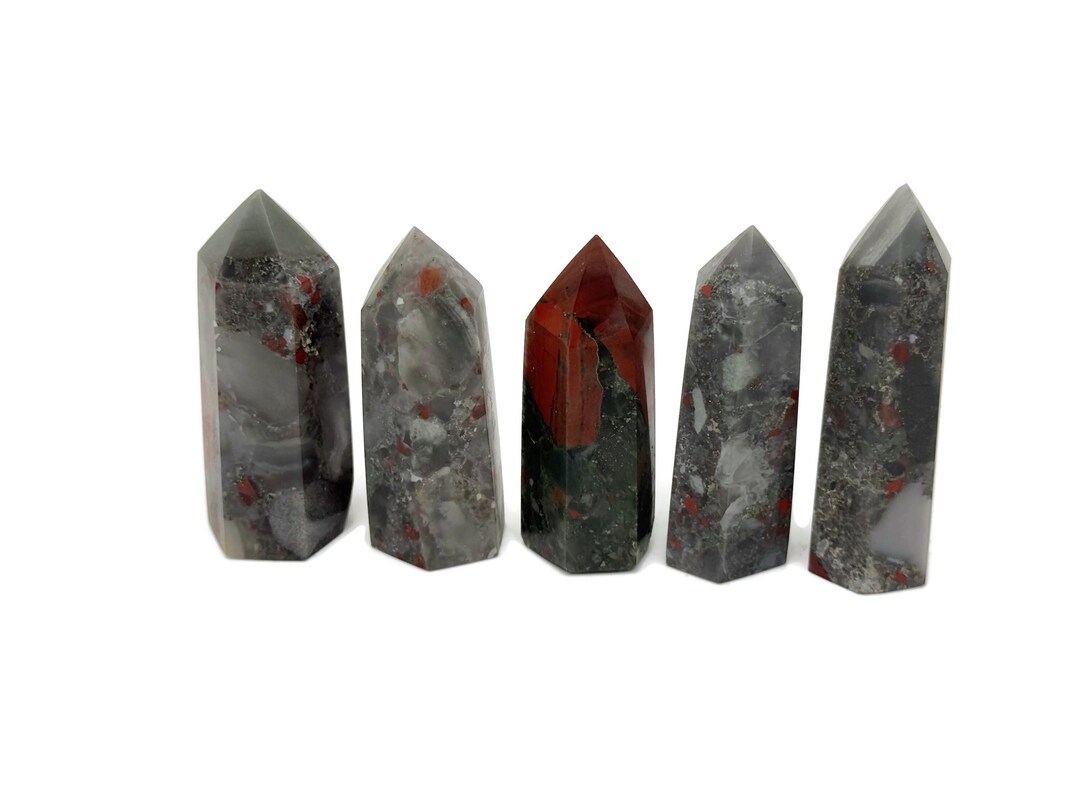 African Bloodstone Obelisk Tower Stone - Gemstone Tower - Meditation ...