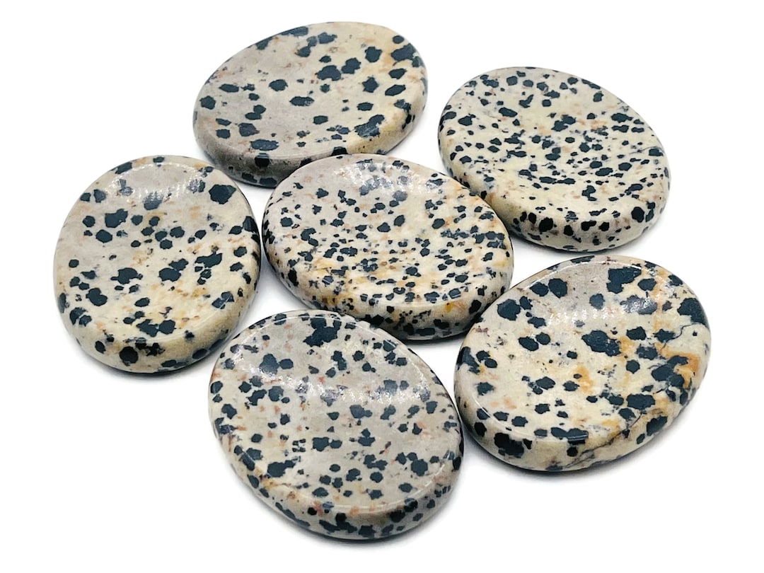 Dalmatian Jasper Worry Stone – Crystal Worry Stone – Pocket Stone ...
