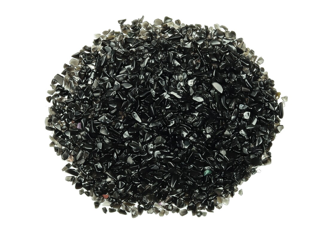 Obsidian Chips – Black Obsidian Chips Gemstone – Obsidian Stone - 2-6mm ...