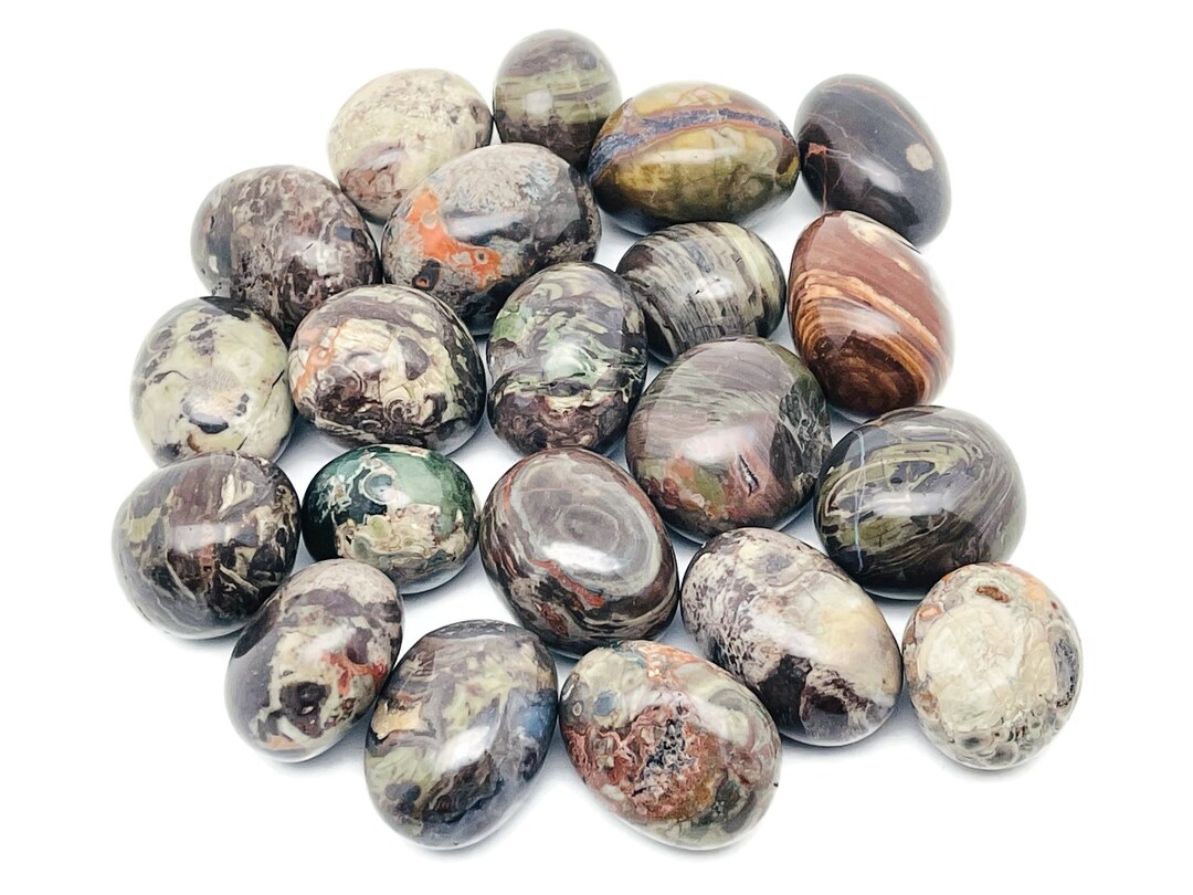Rhyolite Tumbled Stone - Rainforest Tumbled Stone - Rhyolite Gemstone ...