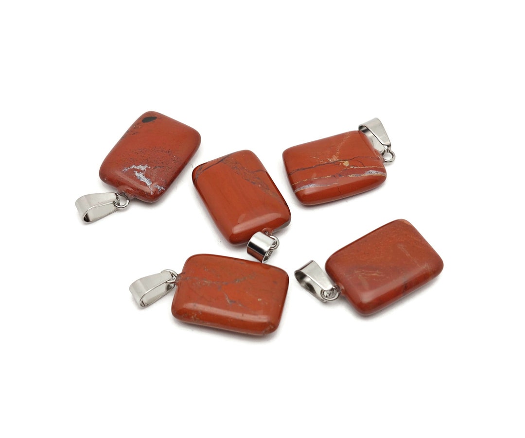 Red Jasper Crystal Rectangle Shape Pendants - Wholesale Gemstones ...