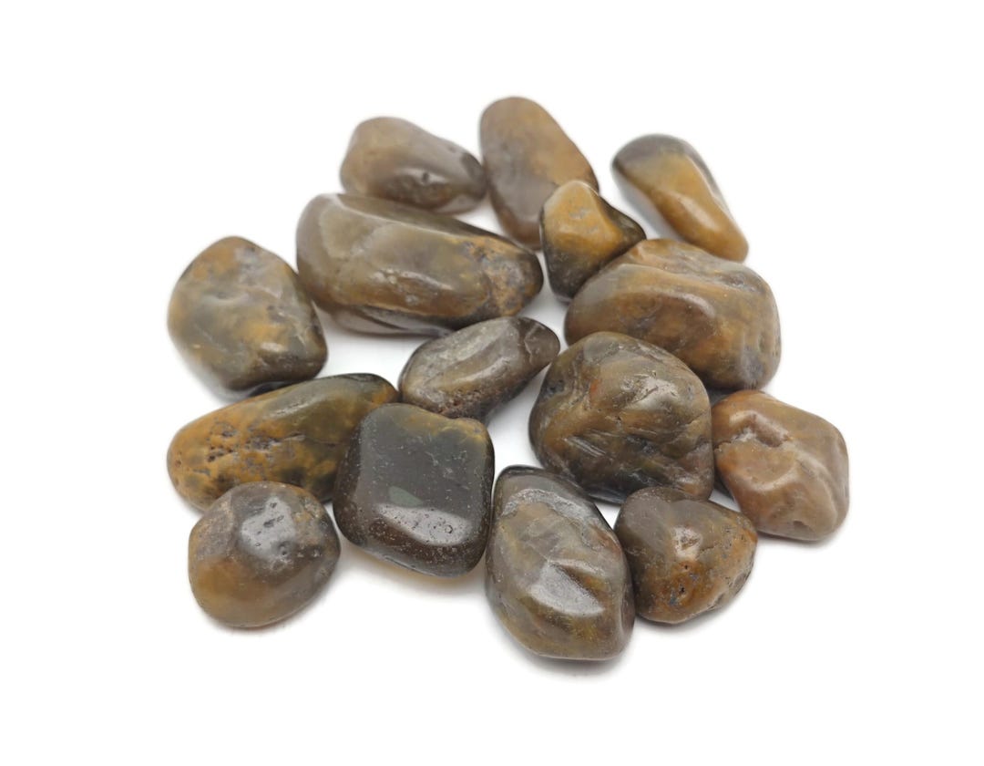 Rabbit Hair Jade Tumbled Stone – Polished Stone – Natural Jade ...