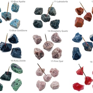 Crystal Incense Holder - Rough Crystal Stone Incense Stick Holder - Raw ...