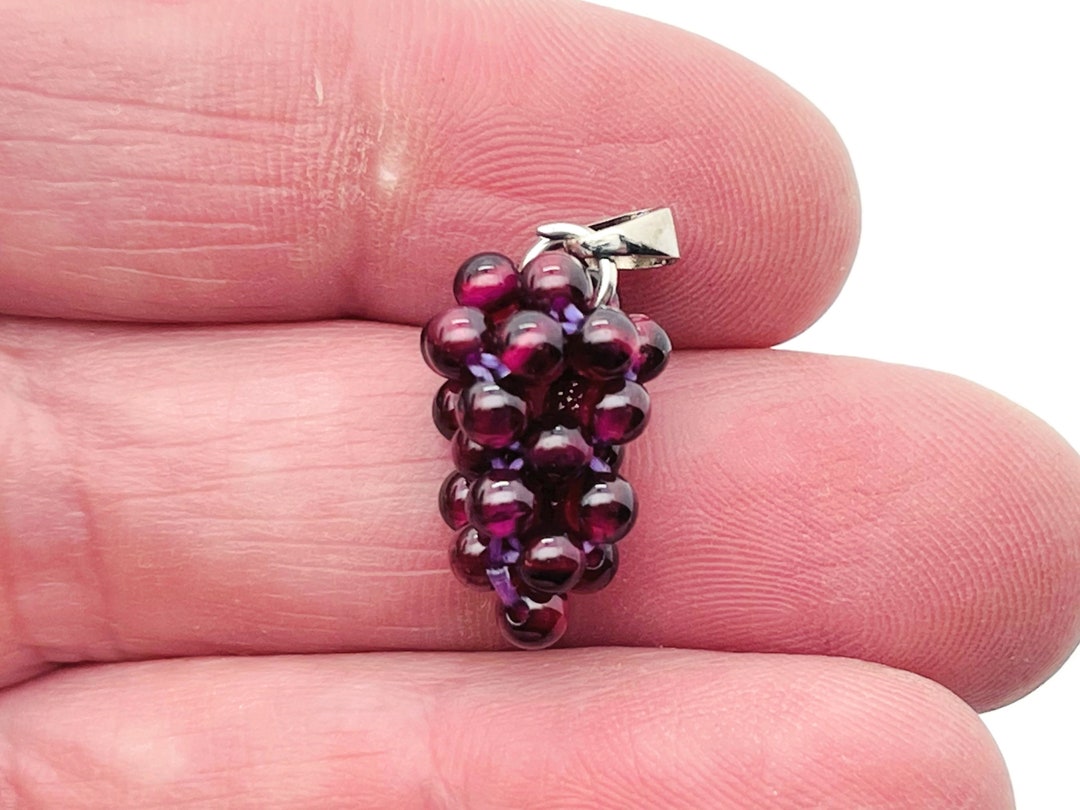 Garnet Grape Pendant - Garnet Grape Earring - Crystal Grape - Crystal Gifts - NC1292 - Etsy