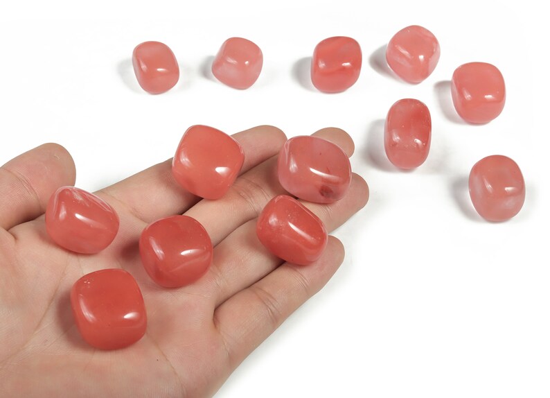 Cherry Quartz Tumbled Stone - Cherry Quartz Gemstone - Loose Gemstone ...