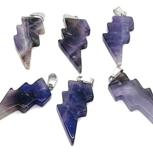 Amethyst Lightning Pendant - Lightning Crystal - Lightning Stone ...