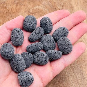 Lava Tumbled Stone - Natural Lava Stone Crystal Gemstone - Polished ...