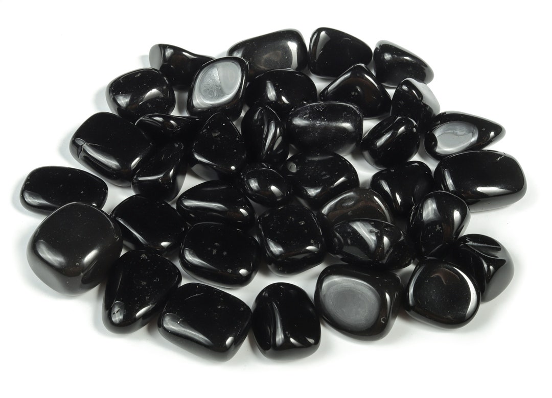 Obsidian Tumbled Stone - Natural Gemstone - Loose Gemstone - Natural ...