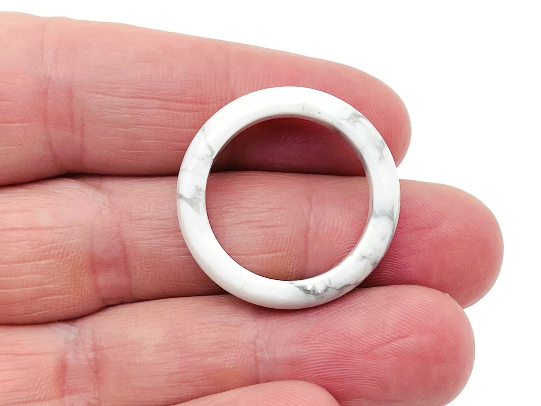 Howlite Ring - Crystal Ring – Natural Howlite - Jewelry Making Supplies ...