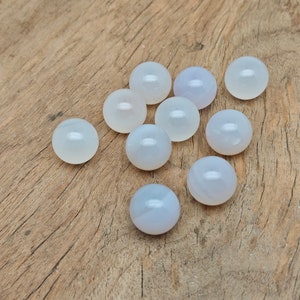 White Agate Sphere Stone - Healing Crystals Stones - Home Decor – 20mm ...