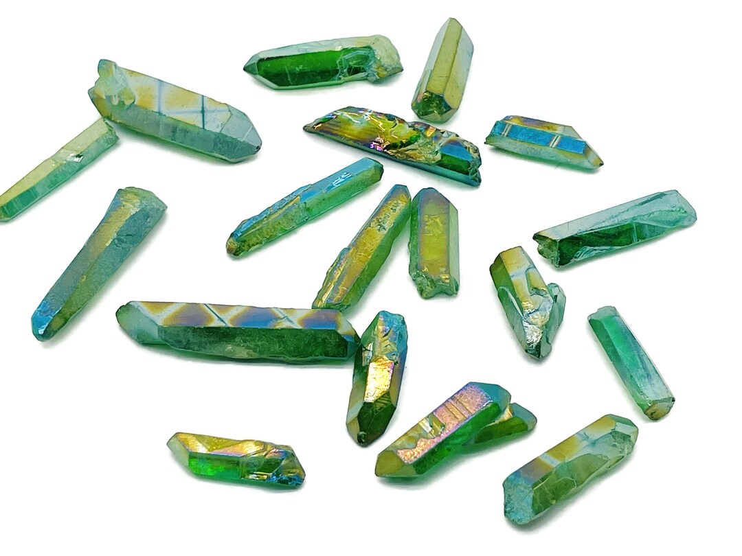 Green Aura Quartz Point Gemstone - Point Green Aura Stone –green Aura ...