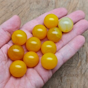 Yellow Agate Sphere Stone - Healing Crystals Stones - Home Decor – 20mm ...