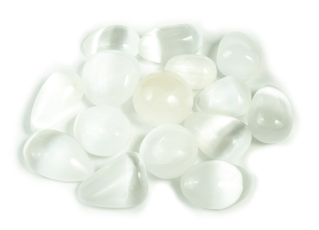 Selenite Tumbled Stone – Selenite Crystal – Selenite Tumbled – Natural ...
