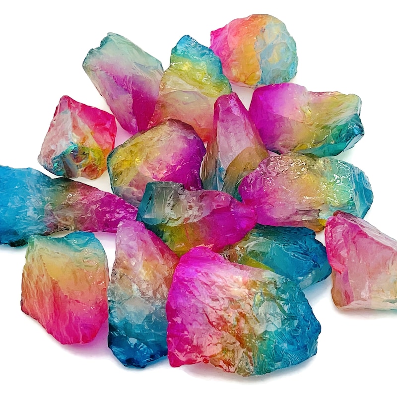 Aura Yellow Blue Quartz - Etsy UK