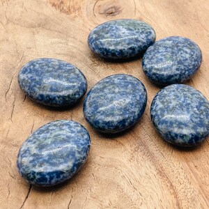 Blue Spot Jasper Palm Stone – Oval Blue Spot Jasper Stone –natural ...