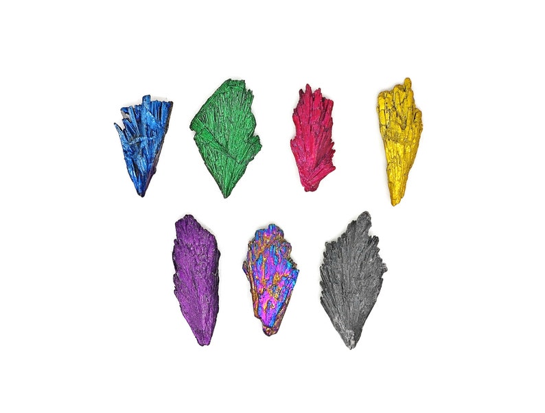 Aura Kyanite Fan - Choose Your Color Kyanite Fan Crystal – Gemstone ...