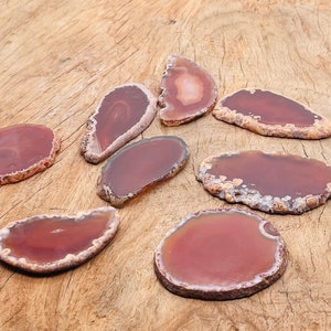 Red Agate Slice - Red Agate Geode Crystal - Natural Agate Slice ...