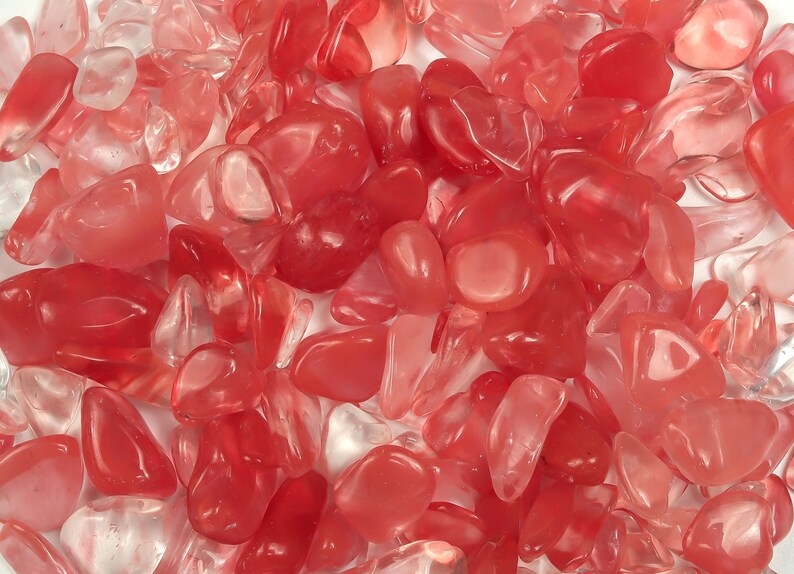 Cherry Quartz Chips – Mini Cherry Quartz Stones – Small Cherry Quartz ...