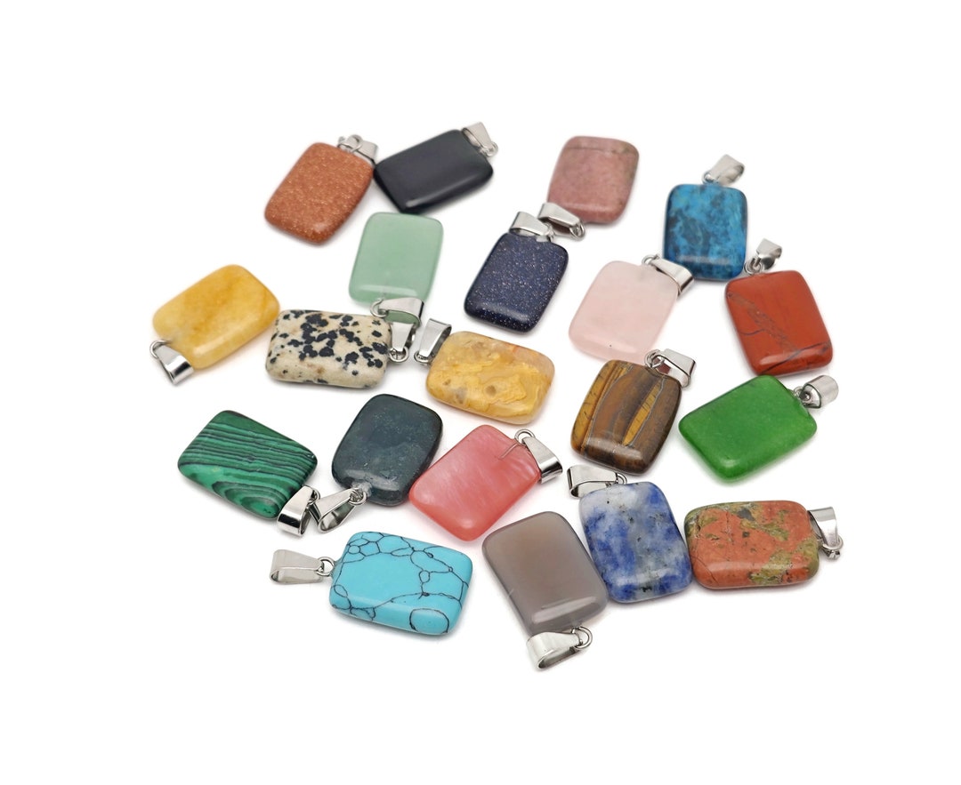 Crystal Rectangle Shape Pendants - Wholesale Gemstones - Stone Healing ...