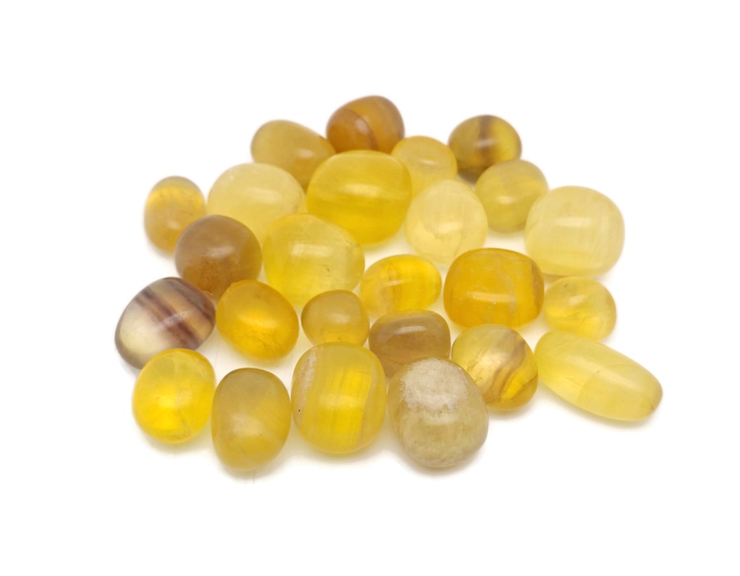 Yellow Fluorite Stone – Yellow Crytsal - Gemstone - Crystal – Healing ...
