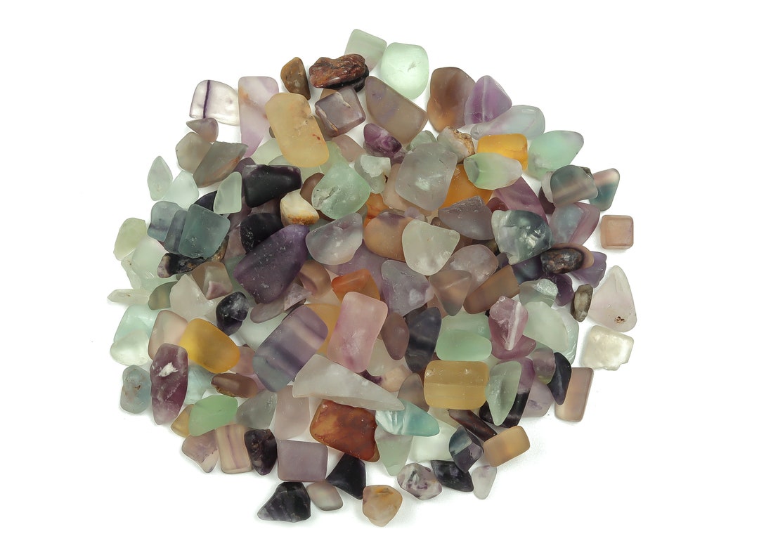 Fluorite Chips – Fluorite Crystal Chips - Purple and Clear Fluorite Chips - Natural Tiny ...