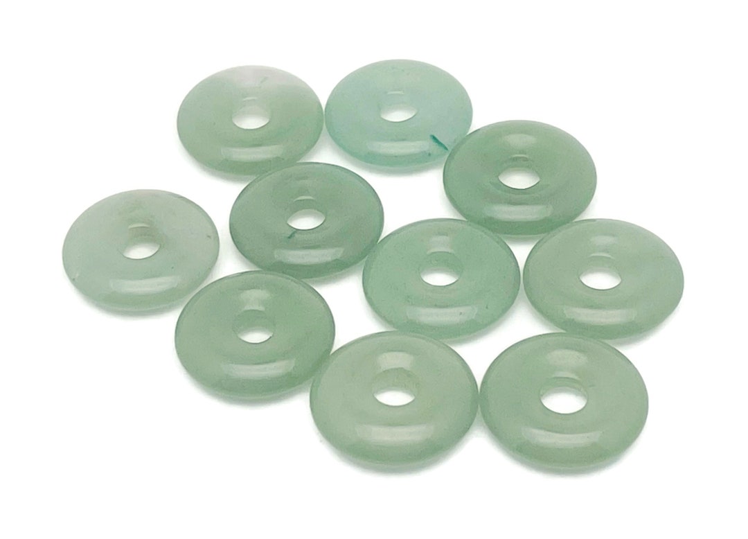 Aventurine Crystal Donut Pendants - Natural Gemstone Donut - Pi Stone ...