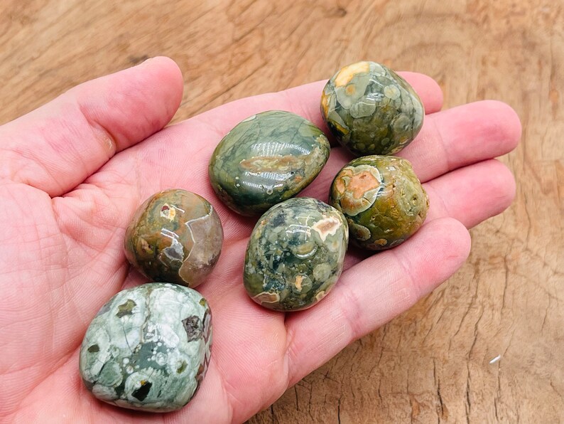 Green Rhyolite Tumbled Stone Rainforest Crystal Rhyolite - Etsy