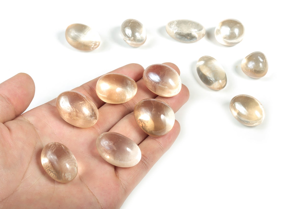 Tangerine Aura Quartz Stones Tangerine Quartz Tumbled Stone | Etsy