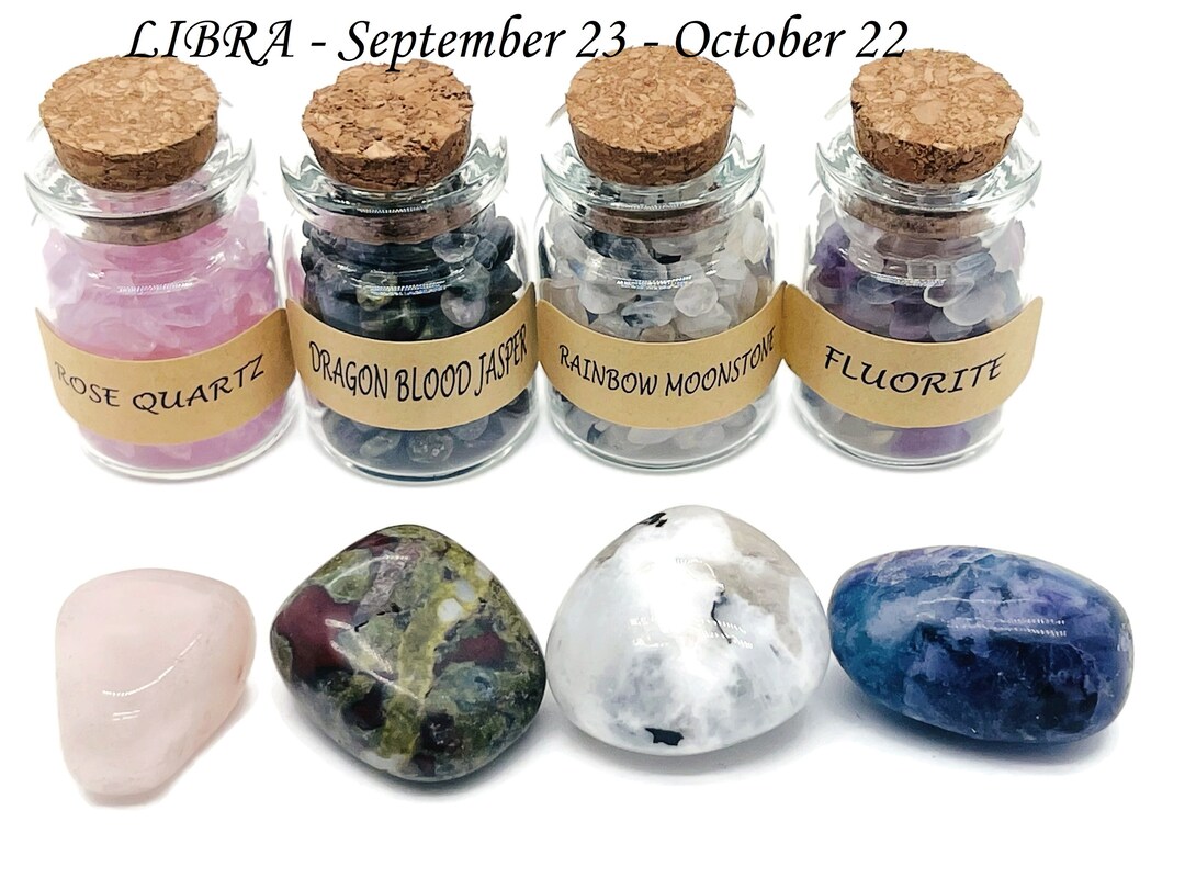 Libra Zodiac Crystal - Libra Birthstone - Choose Crystal Chips and ...