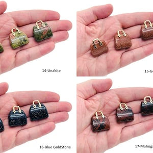 Crystal Purse Carving - Crystal Handbag Pendant - Gemstone Purse ...