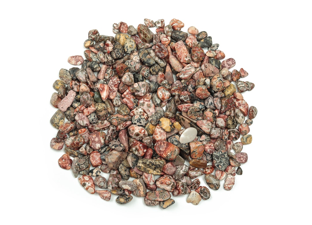 Leopard Skin Jasper Chips – Gemstone Chips – Crystal Semi Tumbled Chips ...