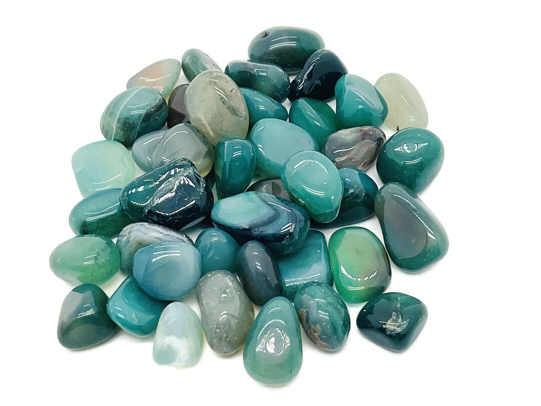 Green Agate Tumbled Stone - Agate Gemstone – Healing Crystals ...