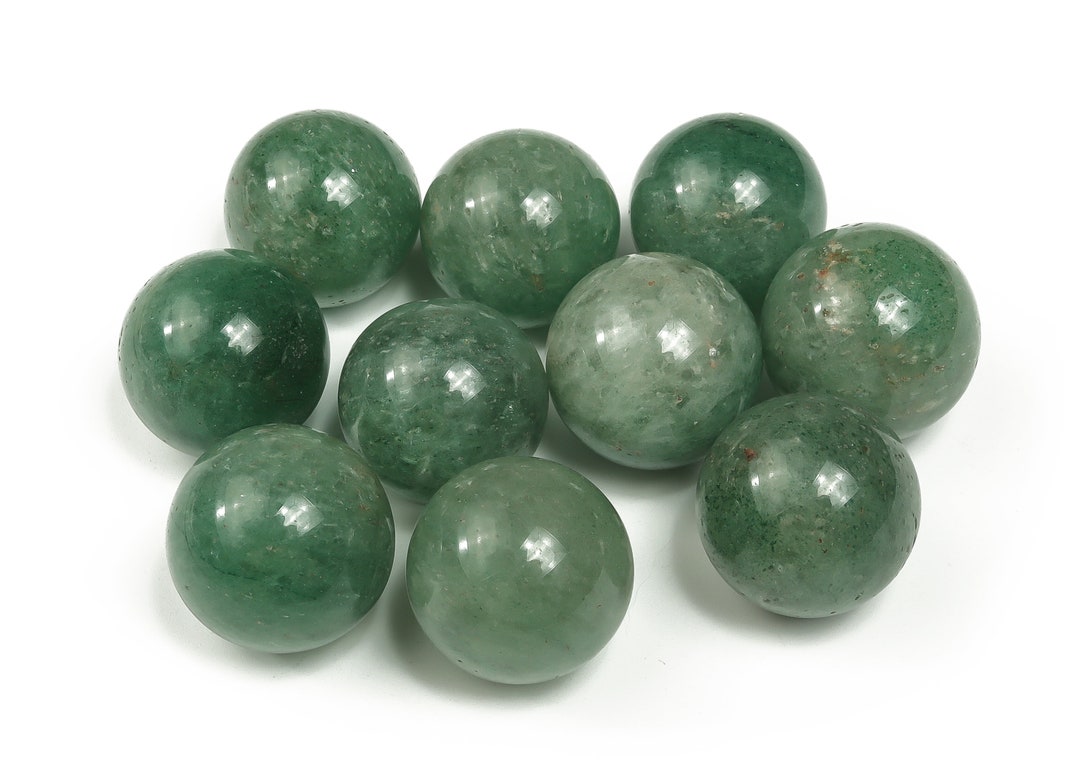 Green Strawberry Quartz Sphere Stone - Healing Crystals Stones - Home ...